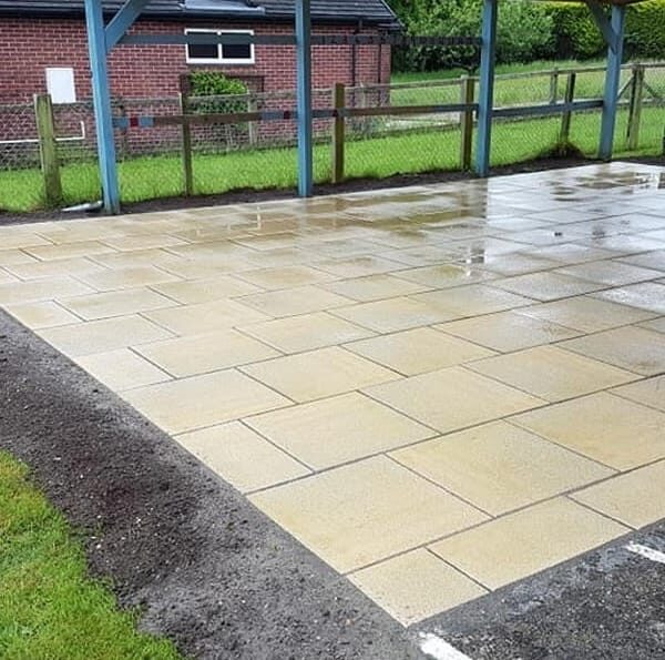Textured - Yellow - Romanstone Paving in the UK
